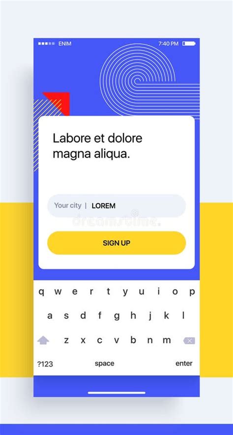 Design Of The Mobile Application Ui Ux Gui From Set 1 Stock Vector Illustration Of Online