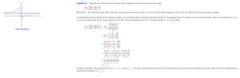 Solved у EXAMPLE Evaluate the limit below and indicate Chegg com