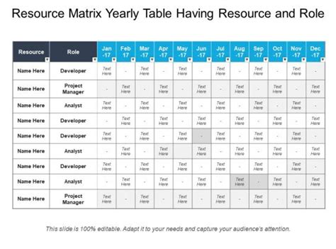 Matrix Table Slide Team