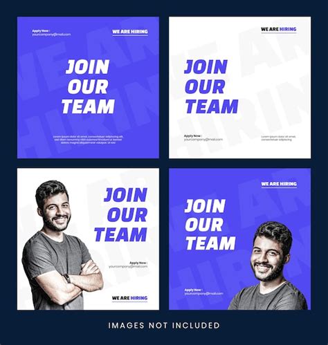 Premium Vector We Are Hiring Instagram Post Template