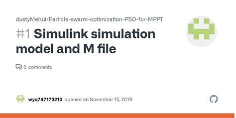 Simulink Simulation Model And M File Issue Dustymehul Particle Swarm Optimization Pso For