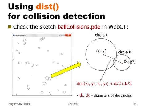 Ppt Iat 265 Lecture 4 Mouse Interaction And Collision Detection