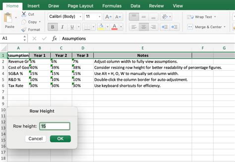 Mastering Excel A Comprehensive Guide To Adjusting Row And Column