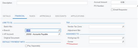 Could Not Set Value For Field Named Owner In Bill Entity At Financial Tab Community