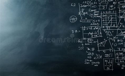 Chalkboard Filled With Complex Mathematical Equations And Diagrams Showcasing Intricate