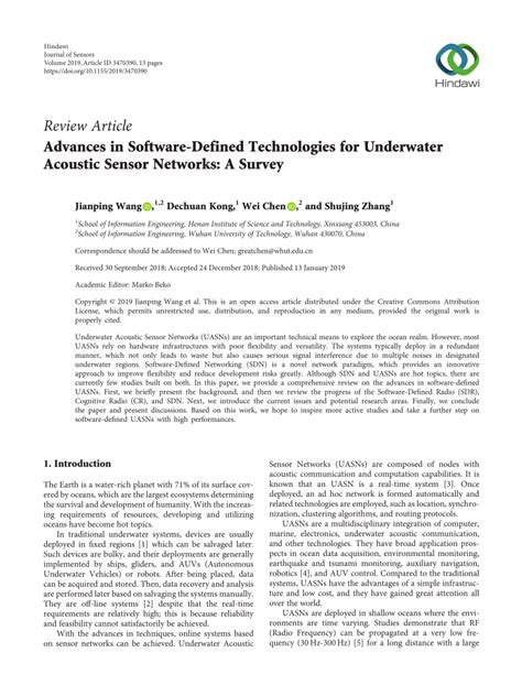 pdf advances in software defined technologies for underwater acoustic