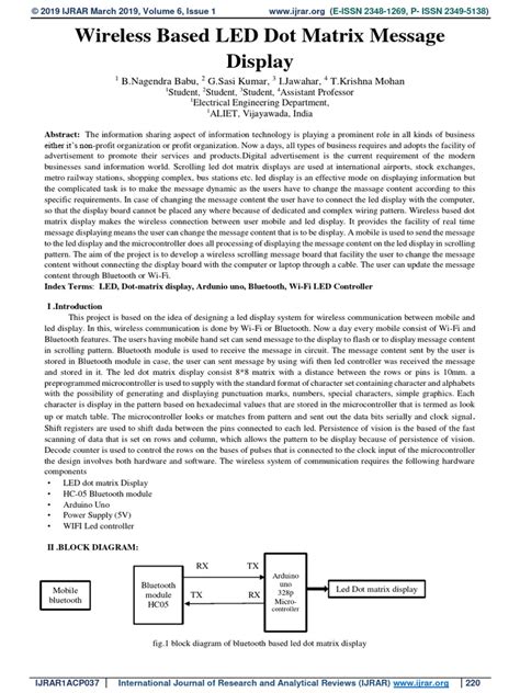 Wirelessbasedleddotmatrixmessagedi Pdf Arduino Microcontroller