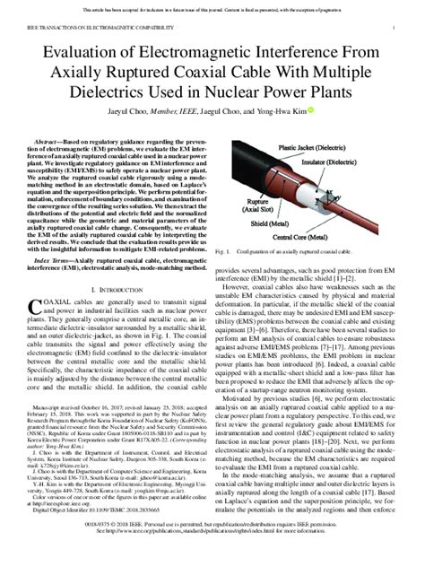 Pdf Evaluation Of Electromagnetic Interference From Electrosurgical Units