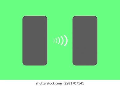 Communication Between Two Devices Transfer Data Stock Illustration
