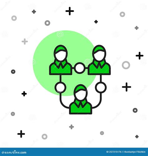 Filled Outline Project Team Base Icon Isolated On White Background Business Analysis And