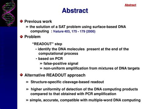 Ppt A Dna Computing Readout Operation Based On Structure Specific