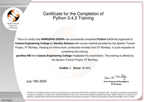 Anirudha Udupa On Linkedin Python Iitbombay Spokentutorial Learning