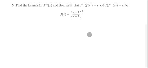 Solved Find The Formula For F X And Then Verify That Chegg Com