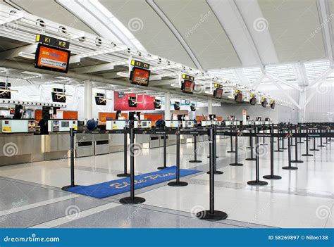 Check In Counters At The Danile K Inouye International Airport In
