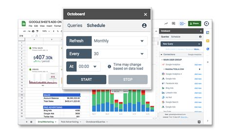 Data Export Google Sheets Plugin For Automated Marketing Reports Octoboard