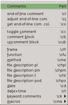VIM Plug In Perl Support Vim Perl IDE Screen Shots