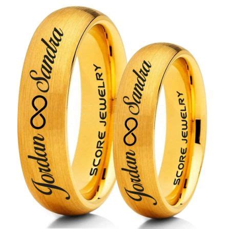 Infinity Couple Rings Matching Couple Wedding Rings Set Couple