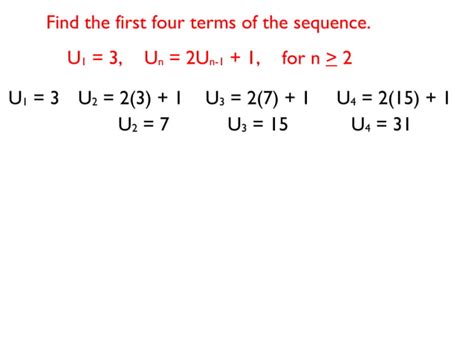 Recursively Defined Sequences Ppt