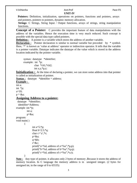unit 4 complete autonomous pdf pointer computer programming parameter computer programming