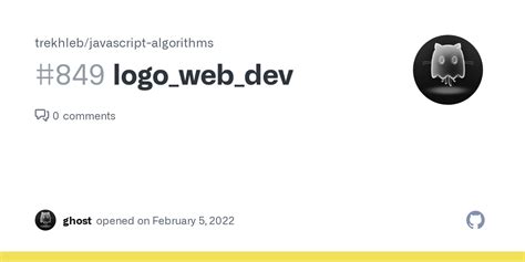 logo web dev · issue 849 · trekhleb javascript algorithms · github