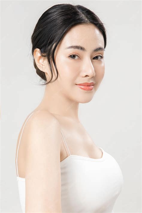 Premium Photo Asian Woman With A Beautiful Face And Perfect Clean