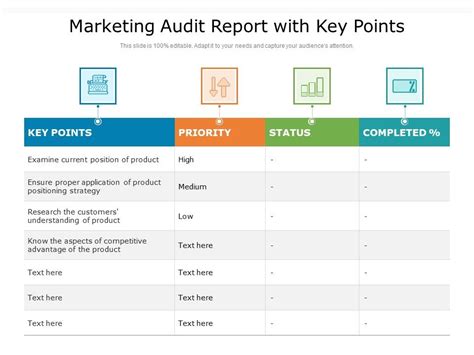 Marketing Audit Report With Key Points Ppt Powerpoint Presentation File Pro