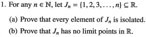 Solved For Any NN Let Jn N R A Prove That Chegg