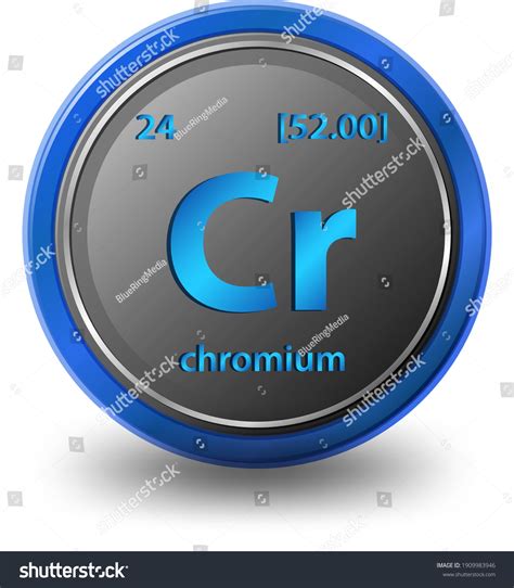 Chromium Chemical Element Chemical Symbol Atomic Stock Vector Royalty Free 1909983946