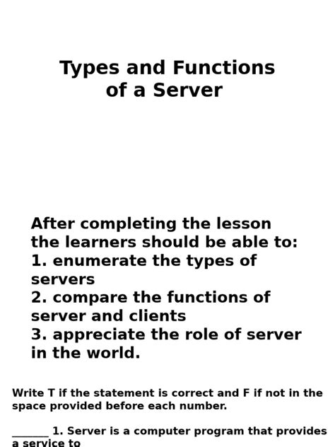 Functions Of A Server Pdf Computer Network Server Computing