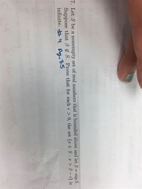 solved 7 let s be a nonempty set of real numbers that is