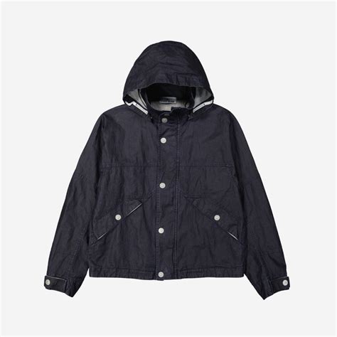 스톤 아일랜드 418x1 마리나 로우 플레이티드 리넨 후드 블루종 로얄 블루 24ss Stone Island Kream