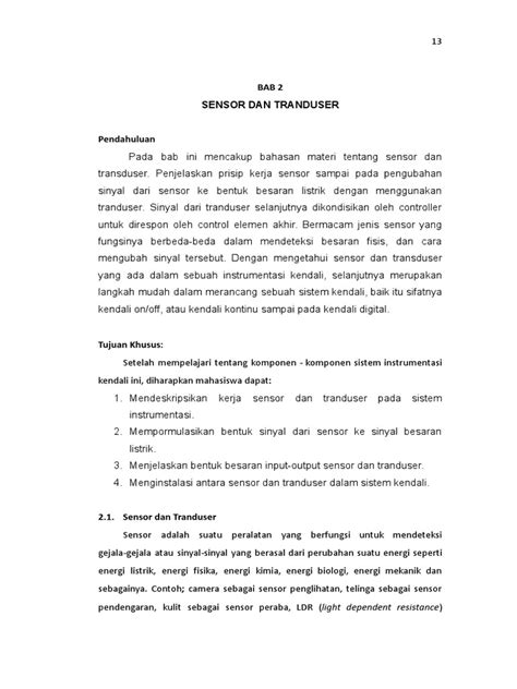 Bab 2 Sensor Dan Tranduser Pdf