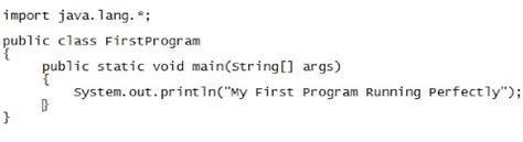 First Java Program Dataforgeeks