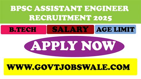 Bpsc Assistant Engineer Recruitment 2025 1024 Posts Apply