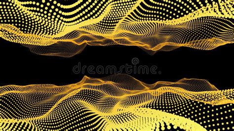 Dynamic Particles Wave From Nodes D Sea Flow Stock Illustration Illustration Of Colorful