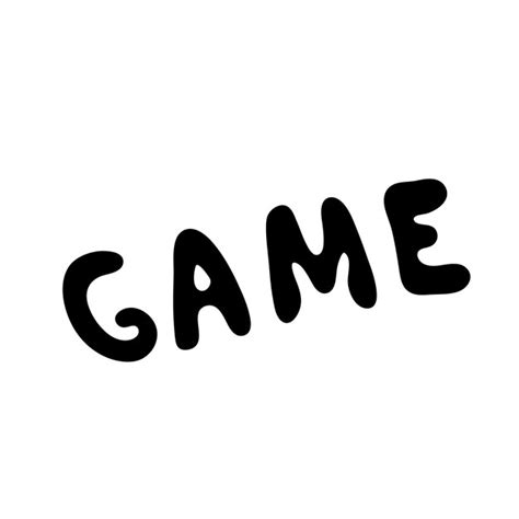 Premium Vector Hand Drawn Lettering Game Doodle Word Game