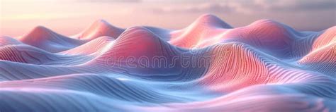 Elegant Fluid Waves In Pastel Colors With Soft Lighting Create An Ethereal And Serene Atmosphere