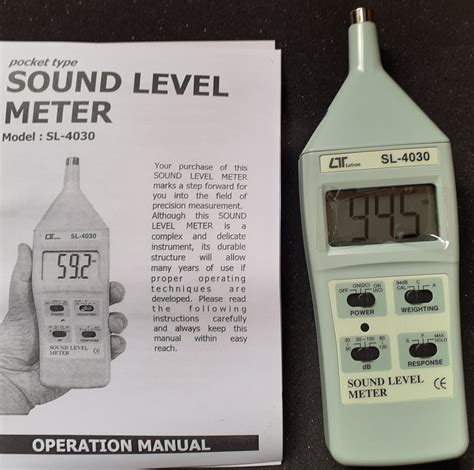 30~130 db lcd lutron sl 4001 sound level meter accuracy 3db 9v