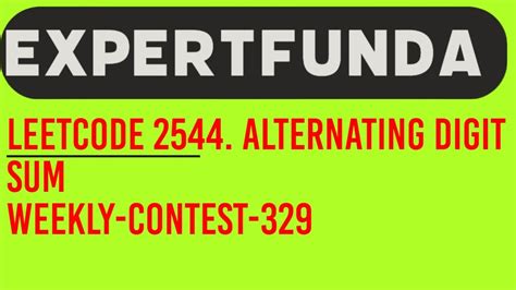 Leetcode 2544 Alternating Digit Sum In Java 5 Contest Today
