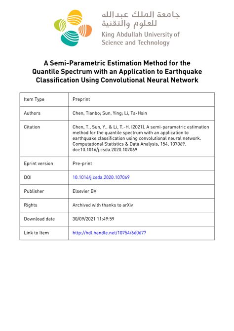 A Semi Parametric Estimation Method For The Quantile Spectrum With An Application To Earthquake