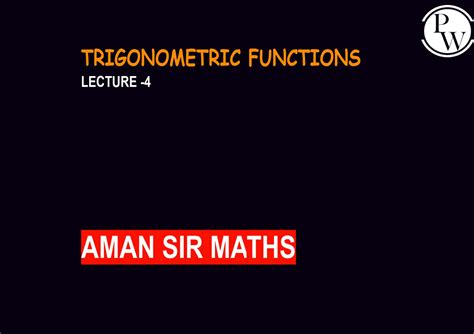 Solution Trigonometric Functions 04 Expansion Formulae Class 11 Iit