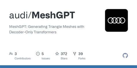Github Audimeshgpt Meshgpt Generating Triangle Meshes With Decoder Only Transformers