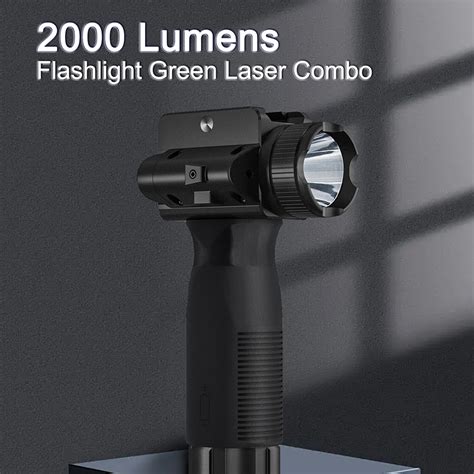 compact tactical led flashlight hunting laser pointer sight combo 520nm