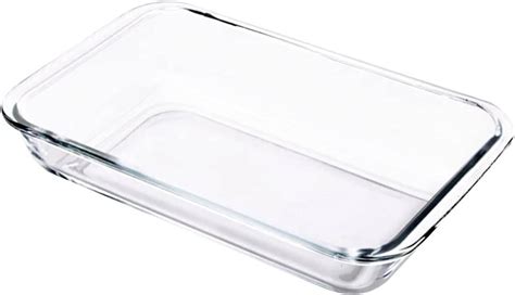 Aiwanto 2pcs Rectangular Shape Glass Casserole Baking And Roasting Tray