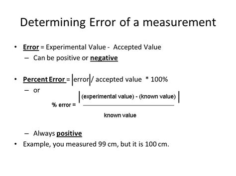 Percent Error Example Problem