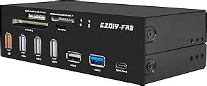 Amazon Com EZDIY FAB PC Front Panel Internal Card Reader USB HUB USB 3 1 Gen2 Type C Port USB