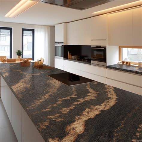 Plan De Travail En Granit Noir Fusion Sur Mesure Mpc