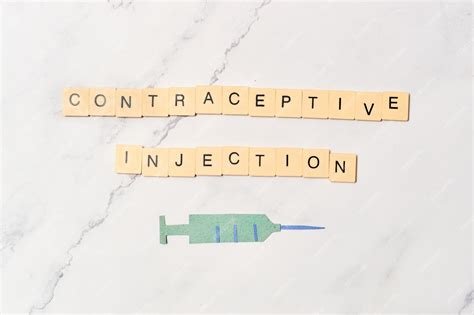 Premium Photo Injection Contraceptive Method Concept And Sexual Education