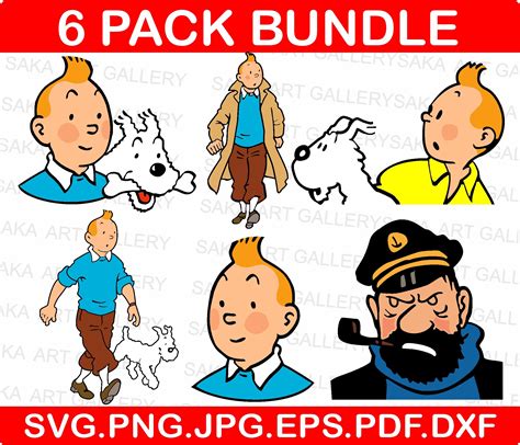 Tintin Svg The Adventures Of Tintin Svg High Quality Layered Files Svg Files For Cricut Clip