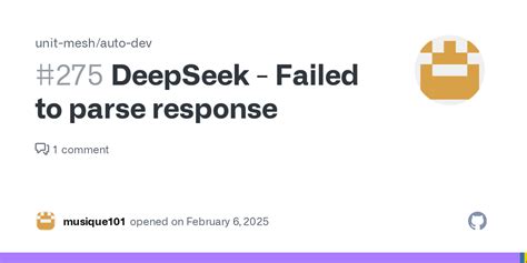 DeepSeek Failed To Parse Response Issue Unit Mesh Auto Dev GitHub